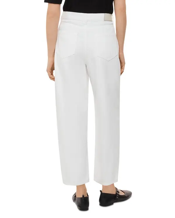 Whistles Organic High-waist Barrel Leg Jeans - White
