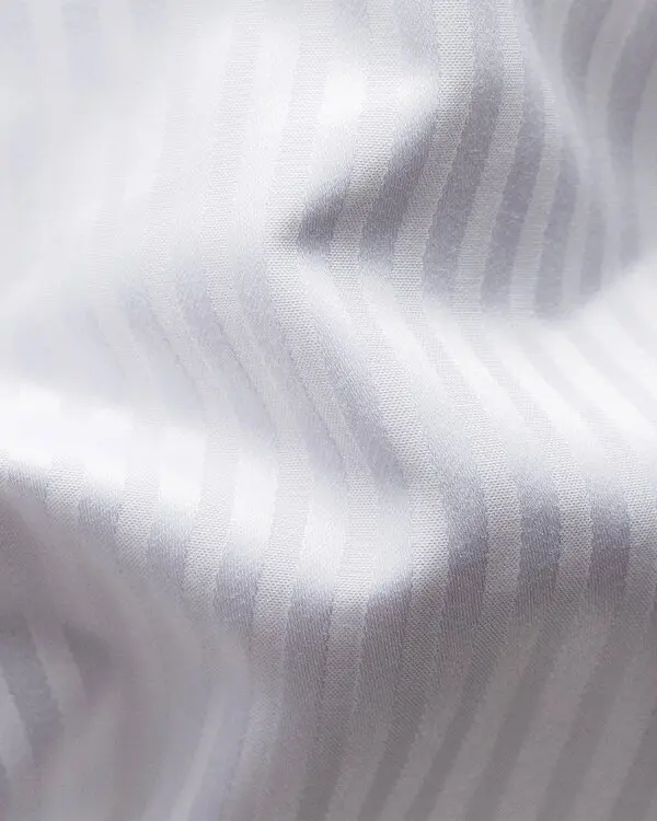 Eton Contemporary Fit Tonal Striped Dress Shirt - White