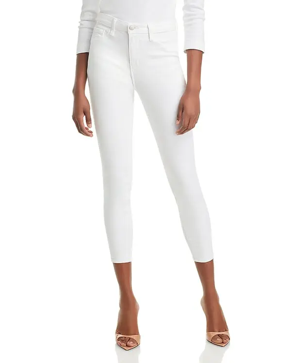 L'Agence Margot Cropped Jeans - Blanc