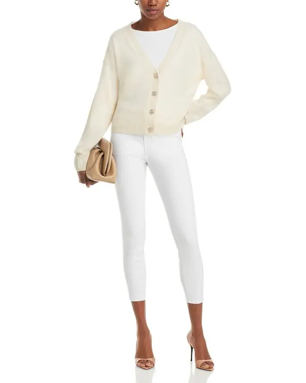 L'Agence Margot Cropped Jeans - Blanc