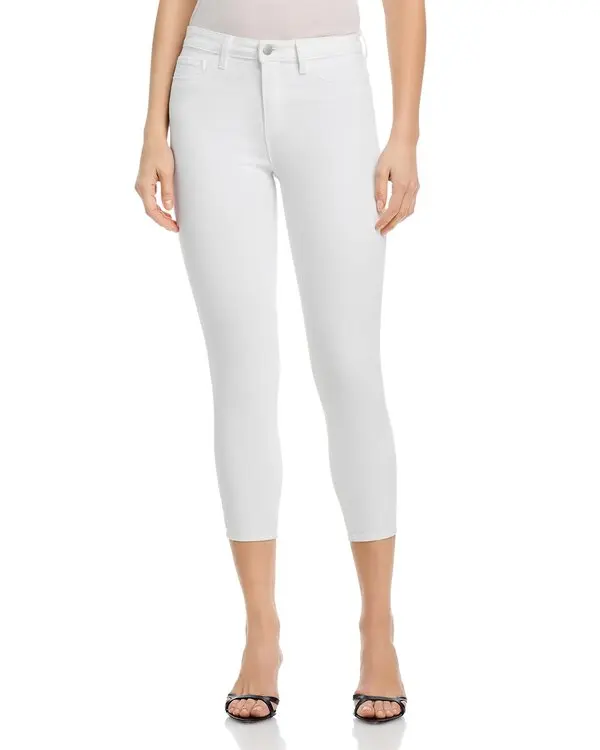 L'Agence Margot Cropped Jeans - Blanc