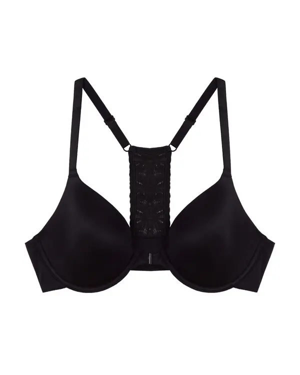 Wacoal B. Tempt'd Future Foundation Lace-racerback Front-close Contour Bra - Night