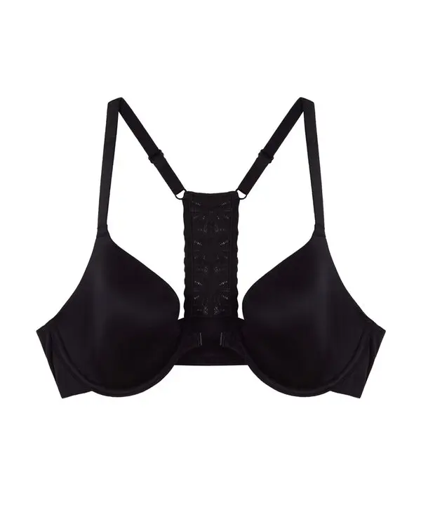 Wacoal B. Tempt'd Future Foundation Lace-racerback Front-close Contour Bra - Night