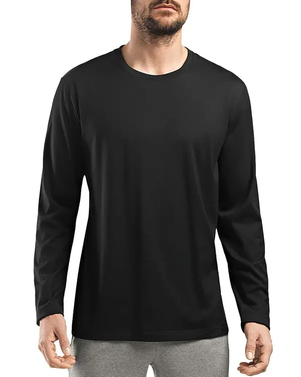 Hanro Night And Day Long Sleeve Shirt - Black