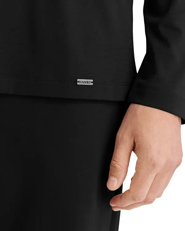 Hanro Night And Day Long Sleeve Shirt - Black