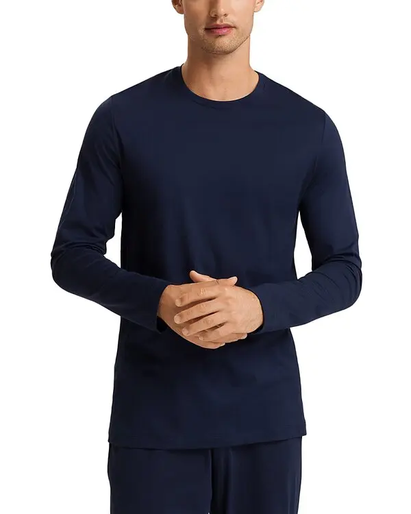 Hanro Night And Day Long Sleeve Shirt - Deep Navy
