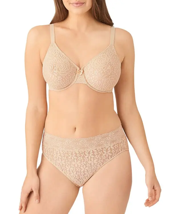 Wacoal Halo Unlined Underwire Bra - Sand