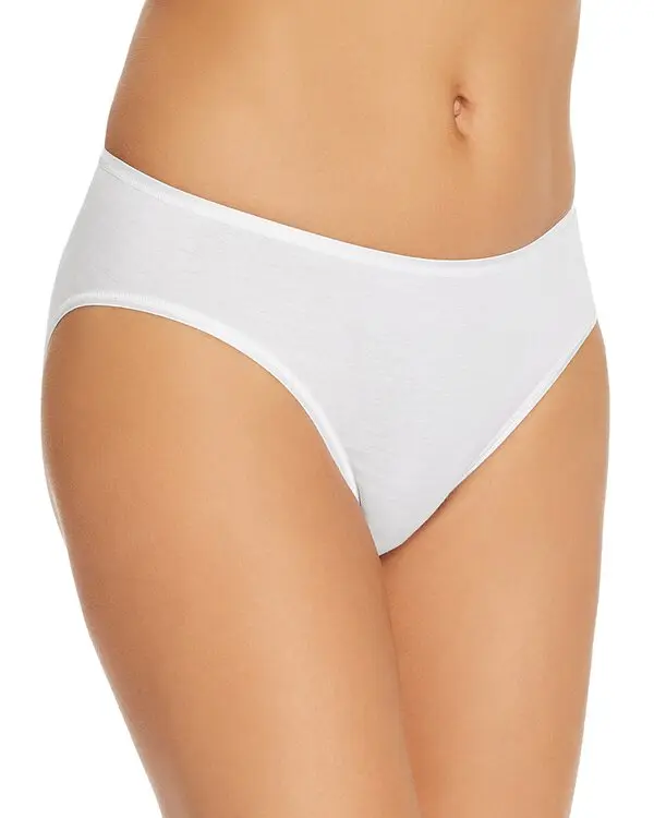 Hanro Cotton Seamless High-cut Full Briefs - White