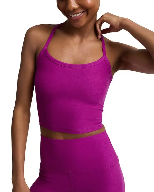 Beyond Yoga Spacedye Slim Racerback Cropped Tank - Berry Bliss