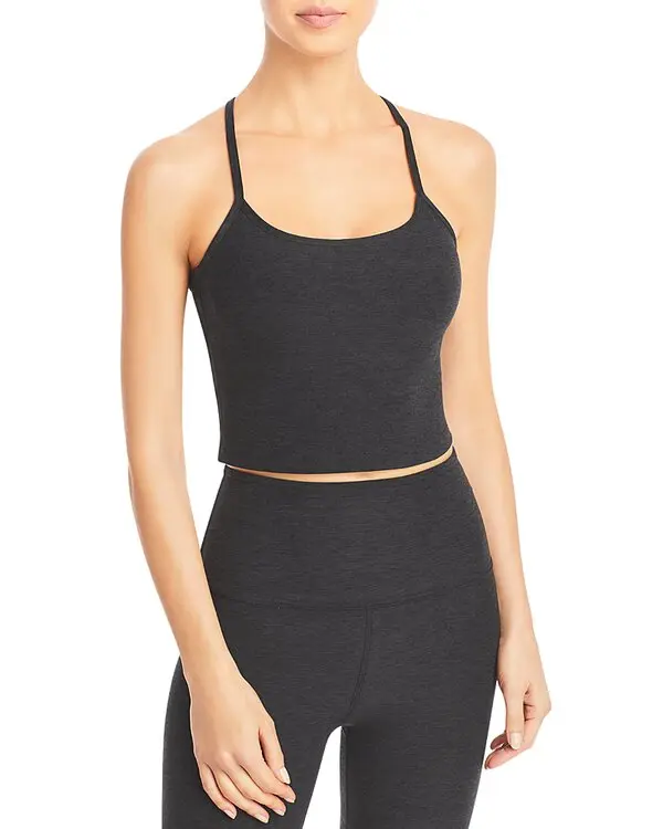Beyond Yoga Spacedye Slim Racerback Cropped Tank - Darkest Night