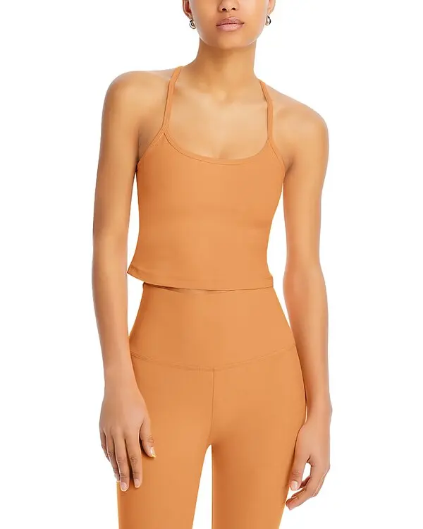 Beyond Yoga Spacedye Slim Racerback Cropped Tank - Marmalade Heather