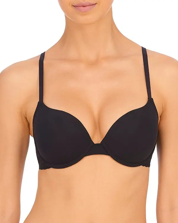 Natori Sheer Glamour Push Up Underwire Bra - Black