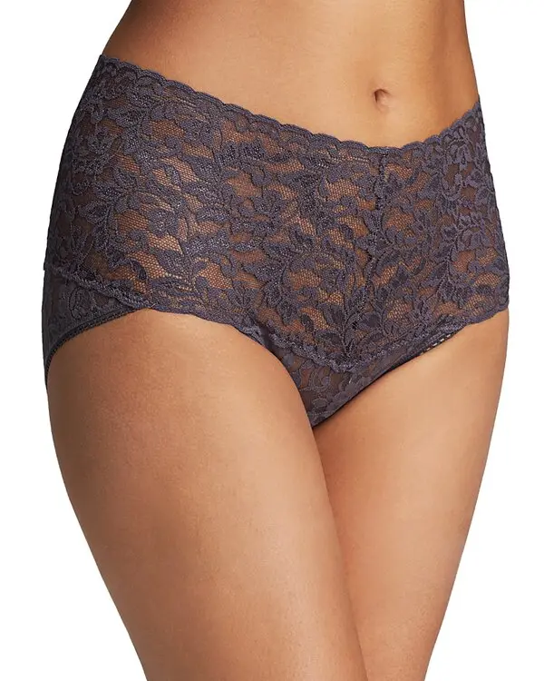 Hanky Panky Retro Lace V-kini - Granite