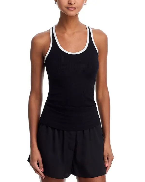 Splits59 Ashby Sleeveless Racerback Top - Black/white