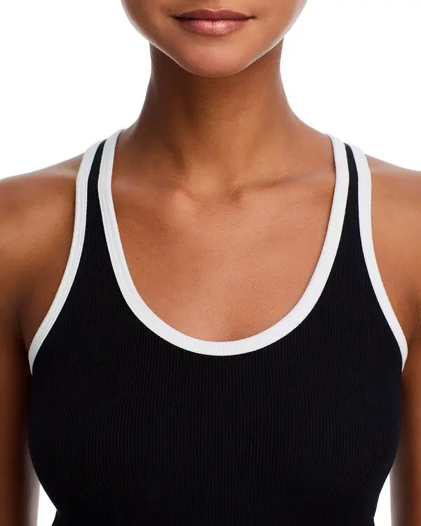Splits59 Ashby Sleeveless Racerback Top - Black/white