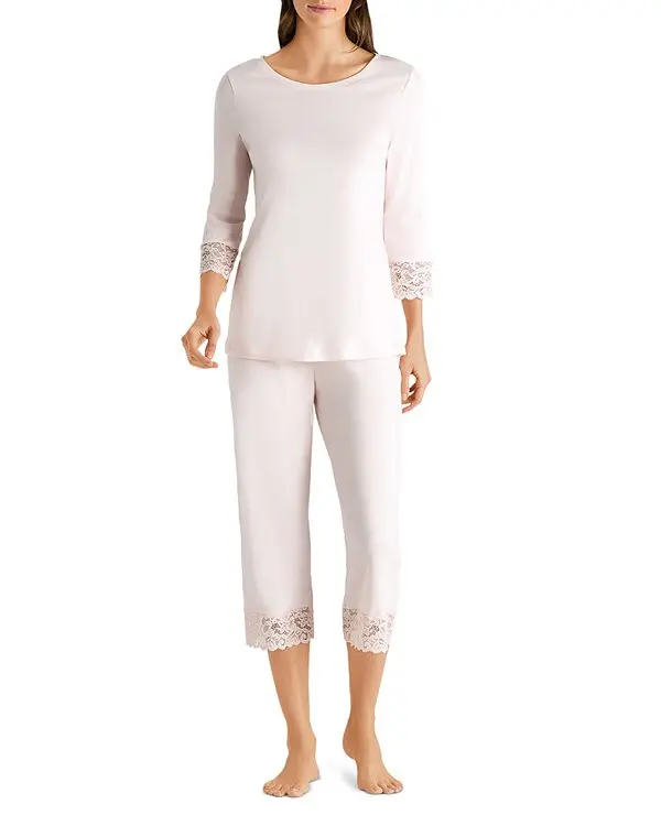 Hanro Moments Cropped Pajama Set - Crystal