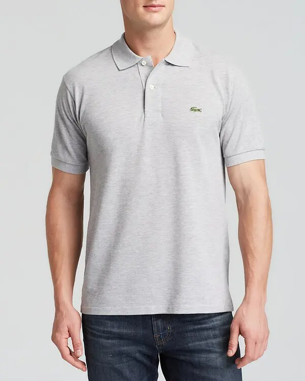 Lacoste Classic Cotton Pique Fashion Polo Shirt - Silver/gray Chine