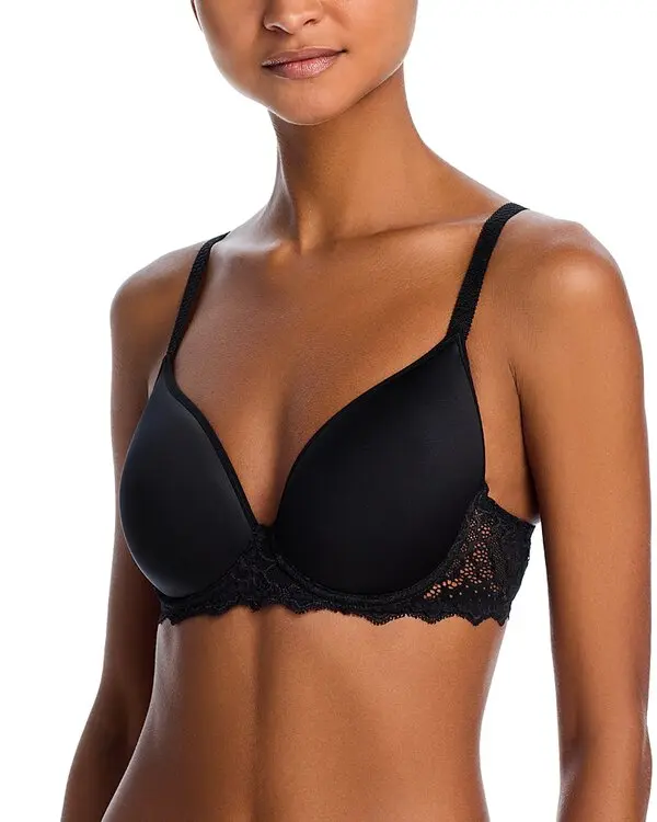 Simone Perele Caresse 3d Plunge Lace Underwire Bra - Black