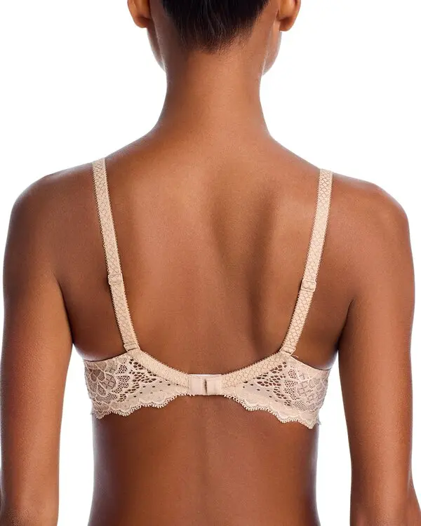 Simone Perele Caresse 3d Plunge Lace Underwire Bra - Peau Rose