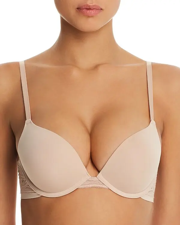 ON GOSSAMER Sleek Micro Push-up Bra - Champagne