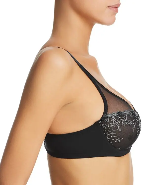 Simone Perele Delice Sheer Plunge Underwire Bra - Moonlight