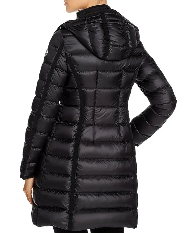 Moncler Hermine Down Coat - Black | Editorialist