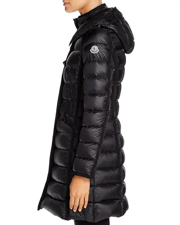 Moncler Hermine Down Coat - Black | Editorialist