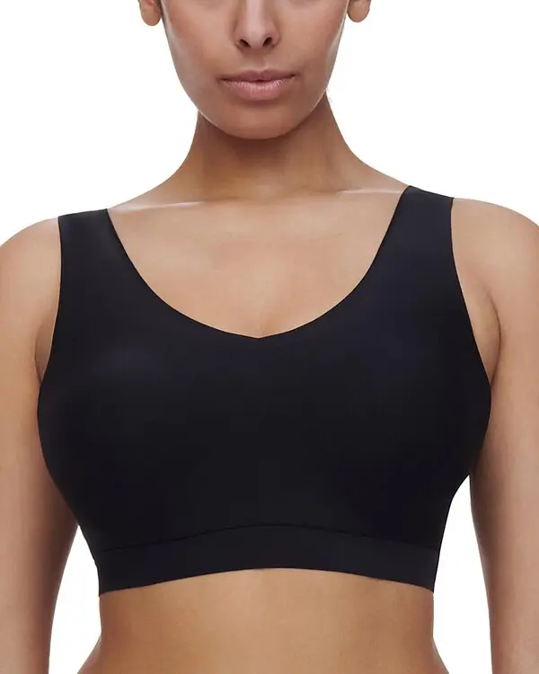 Chantelle Soft Stretch Wireless Padded V-neck Bra - Black