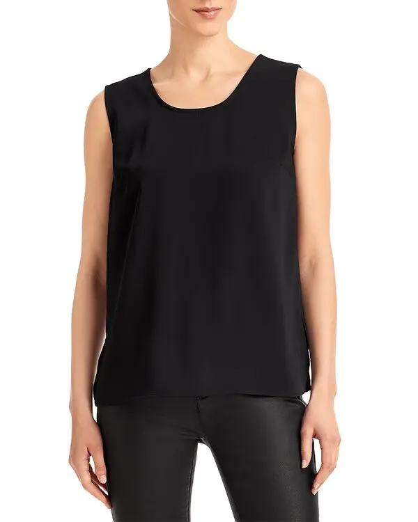 Caroline Rose Scoop Neck Tank - Black