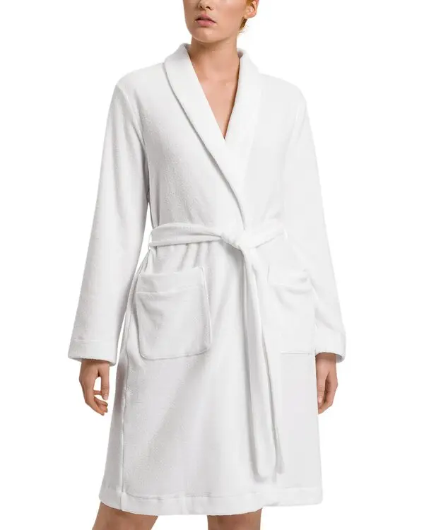 Hanro Plush Wrap Robe - White