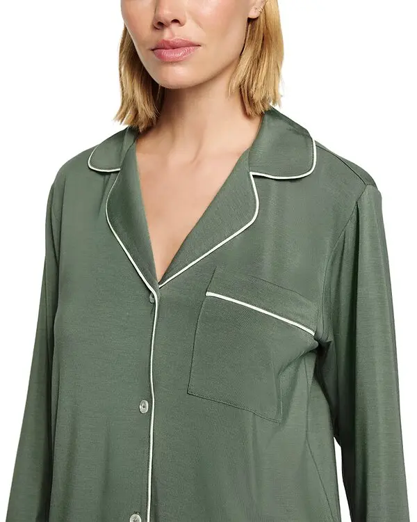 Eberjey Gisele Tencel Modal Long Pj Set - Desert Sage