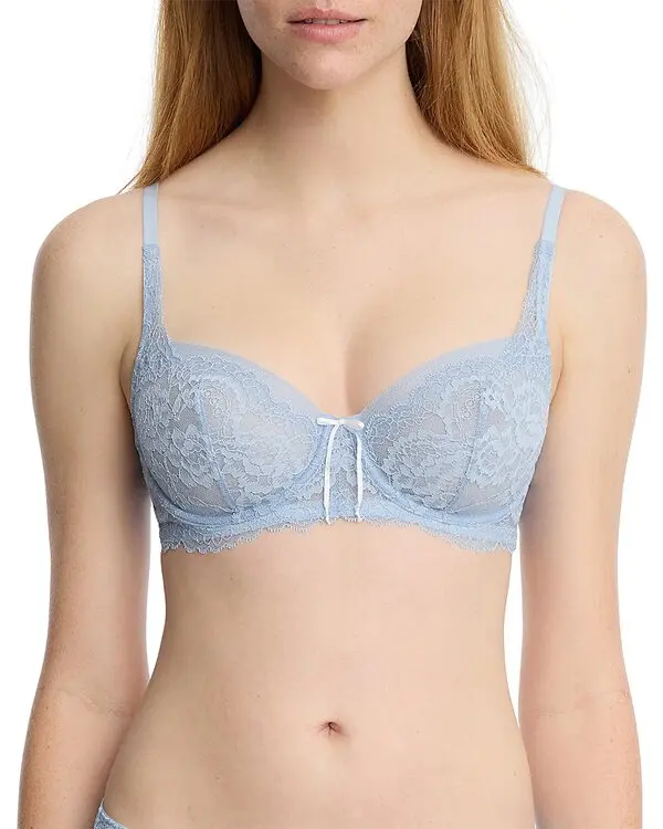 SKARLETT BLUE Minx Lace Balconette Bra - Blue Moon