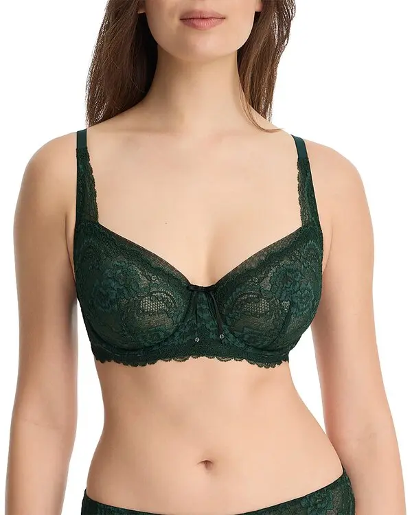 SKARLETT BLUE Minx Lace Balconette Bra - Spruce