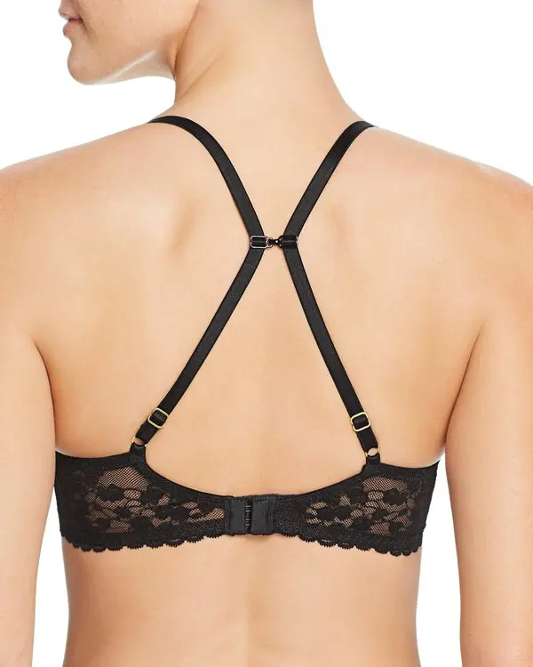 Natori Cherry Blossom Convertible Lace Bra - Black
