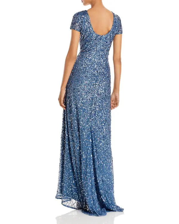 Adrianna Papell Sequined Gown - Nile