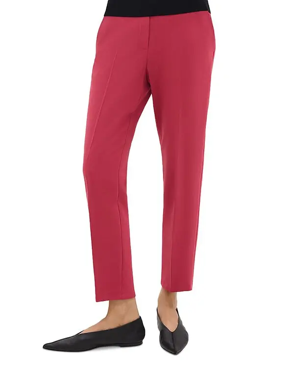 Theory Admiral Crepe Treeca Pull-on Pant - Deep Rose