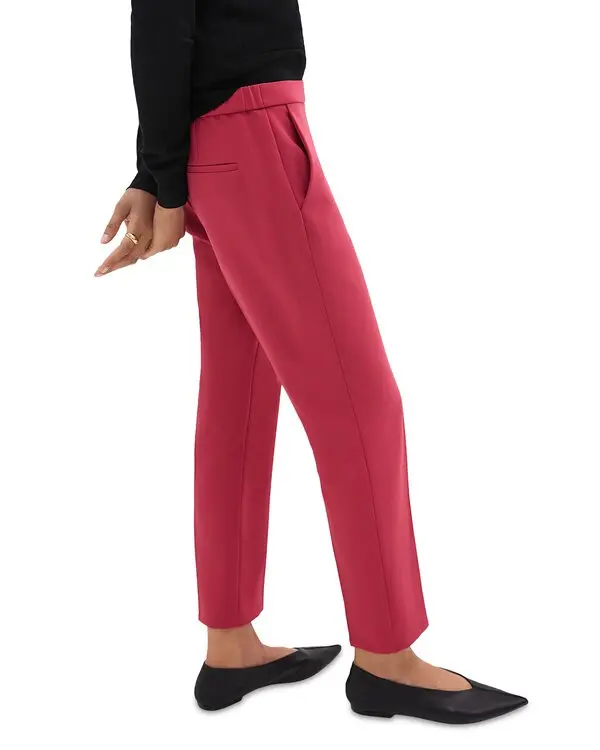 Theory Admiral Crepe Treeca Pull-on Pant - Deep Rose