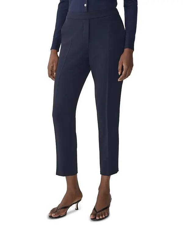 Theory Admiral Crepe Treeca Pull-on Pant - Midnight Navy