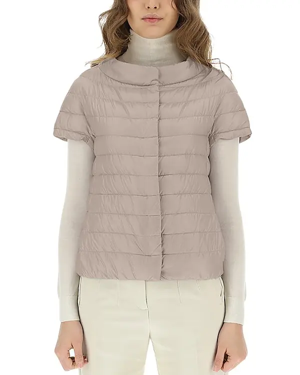 Herno Emelia Cap Sleeve Puffer Jacket - Chantilly