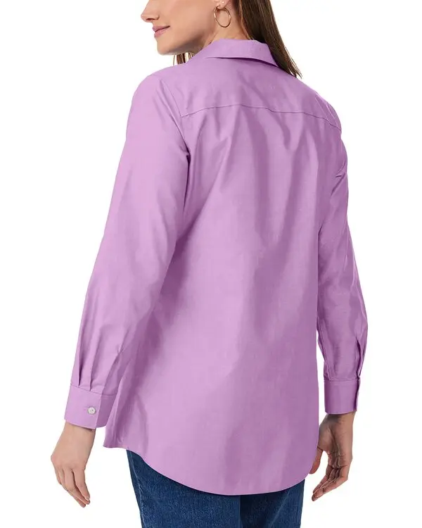 Foxcroft Cici Cotton Non-iron Tunic Shirt - Soft Violet