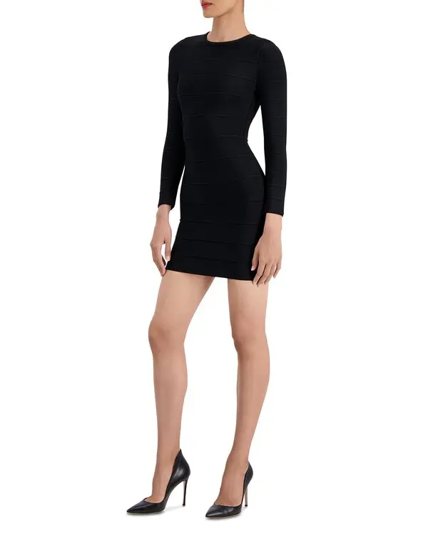 Herve Leger Long-sleeve Mini Sheath Dress