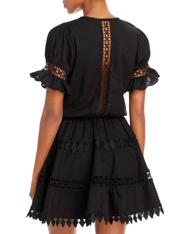 Peixoto Ora Embroidered Cotton Mini Dress