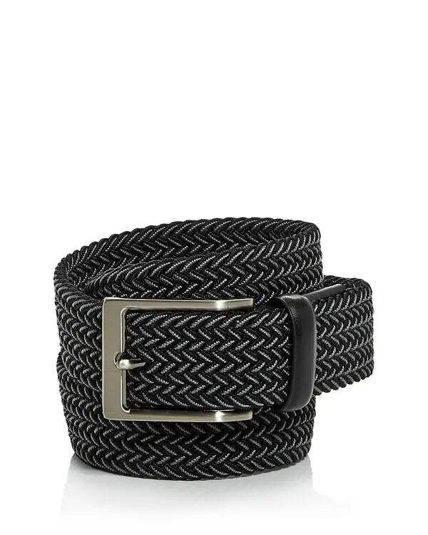 Bloomingdale'S Woven Stretch Belt Exclusive - Black
