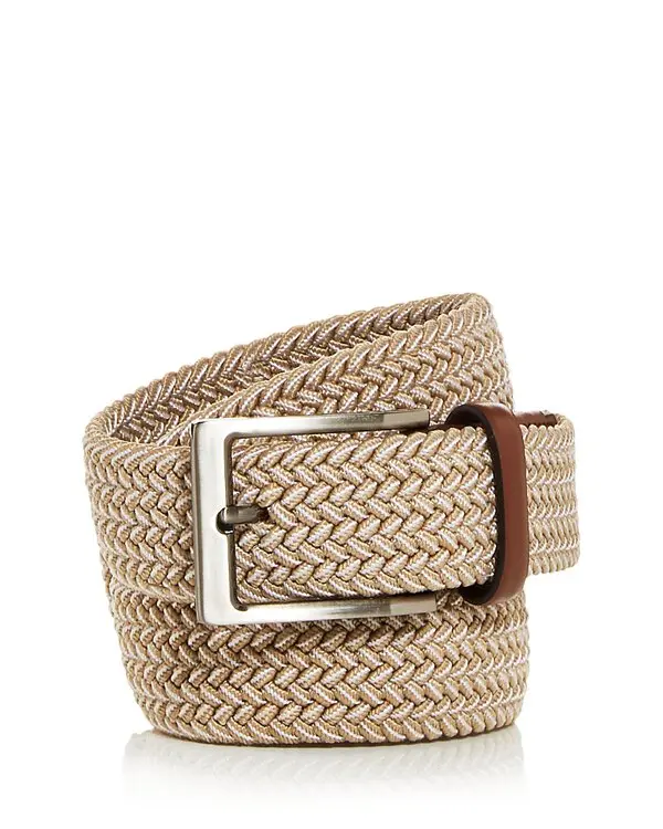 Bloomingdale'S Woven Stretch Belt Exclusive - Khaki