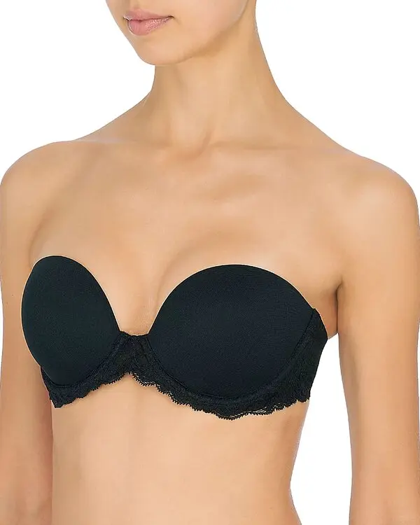 Natori Feathers Strapless Plunge Bra - Black