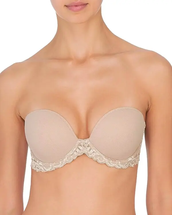 Natori Feathers Strapless Plunge Bra - Café