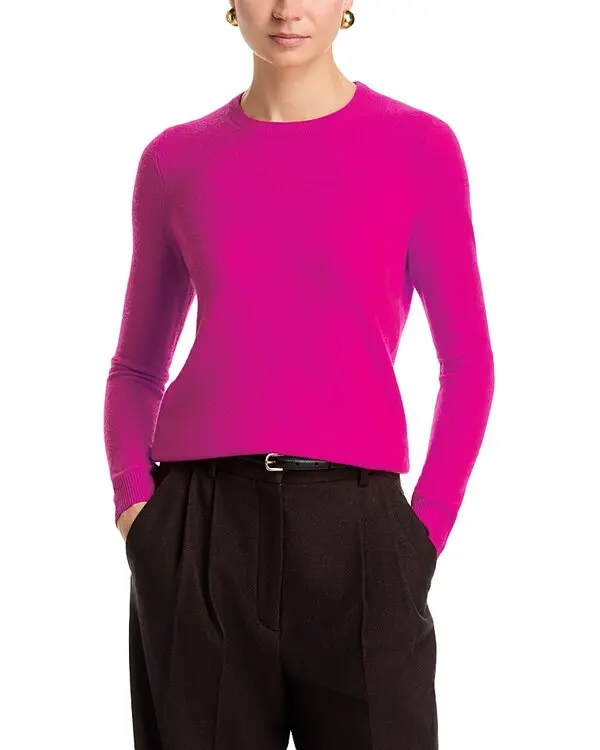Bloomingdale'S C Crewneck Cashmere Sweater - Beet Root