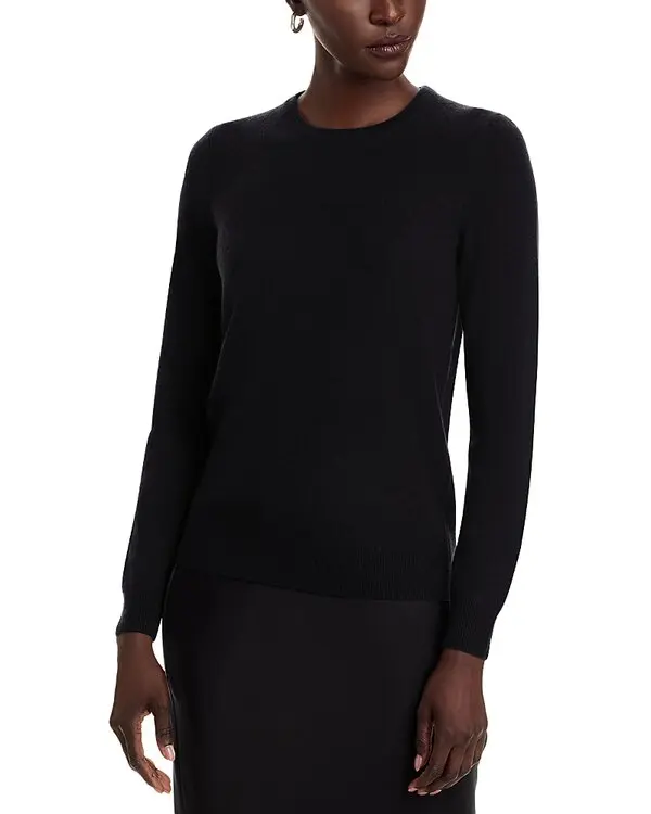 Bloomingdale'S C Crewneck Cashmere Sweater - Black