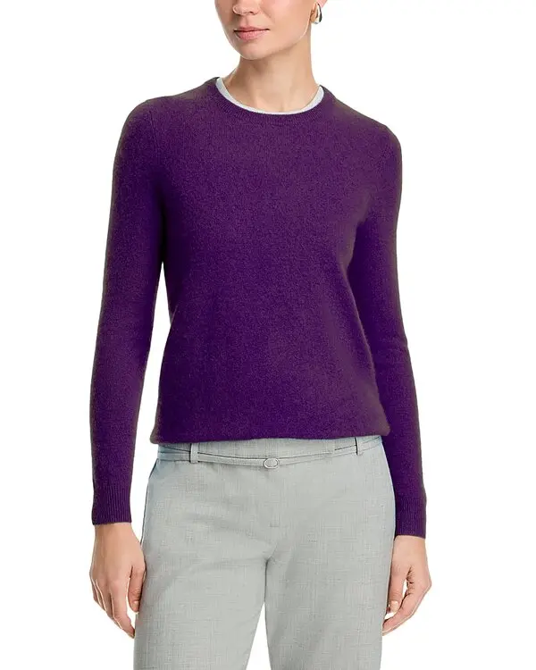 Bloomingdale'S C Crewneck Cashmere Sweater - Fig