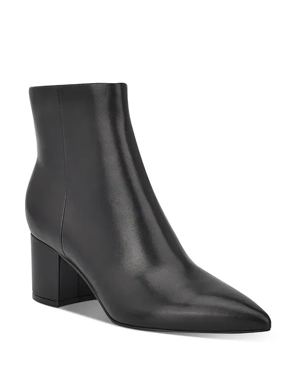 MARC FISHER LTD. Jarli High Heel Booties - Black Leather